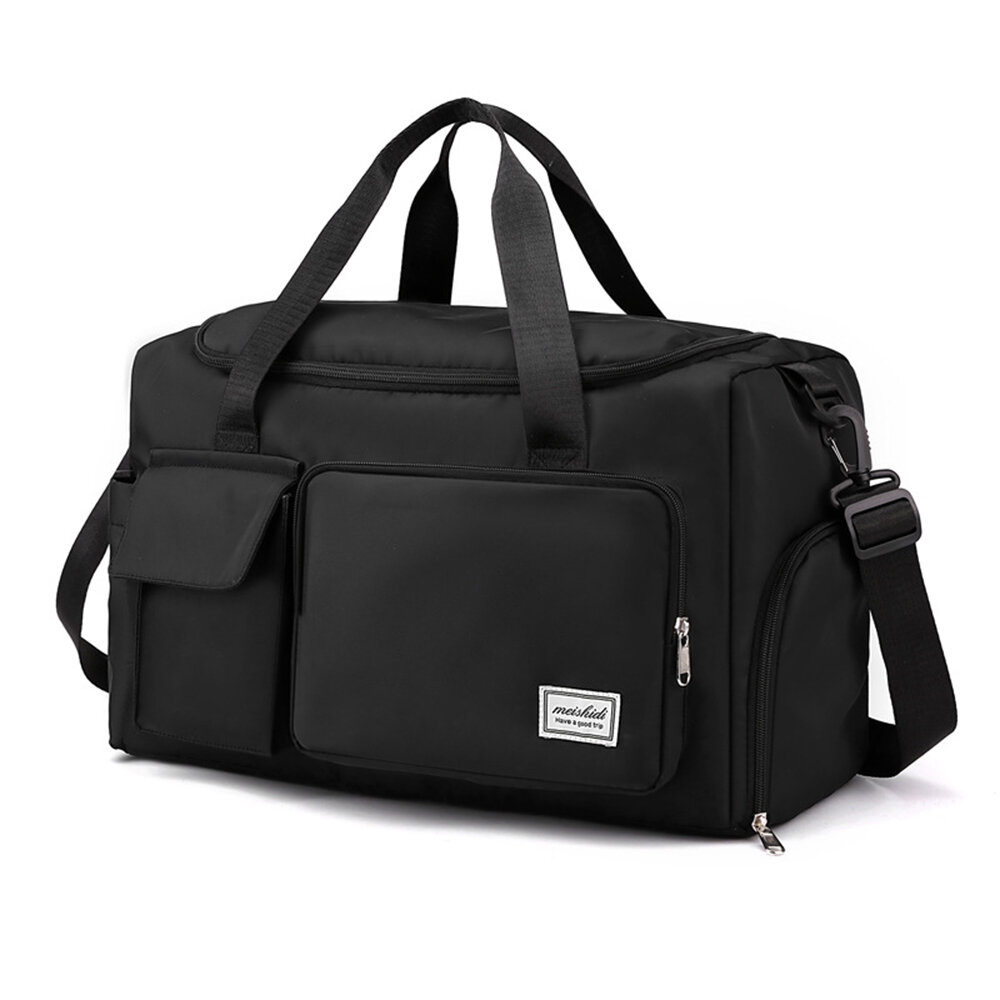 Спортивная сумка для зала Duffel Bag с отделением для обуви Weekend Travel Bag для женщин, материал: нейлон, цвет: черный / розовый / серый (по выбору), размер: 46 * 25 * 28 см / 18.1 * 9.8 * 11 дюймов, вес: около 0.48 кг / 1 фунт, пакетный список: 1 *
