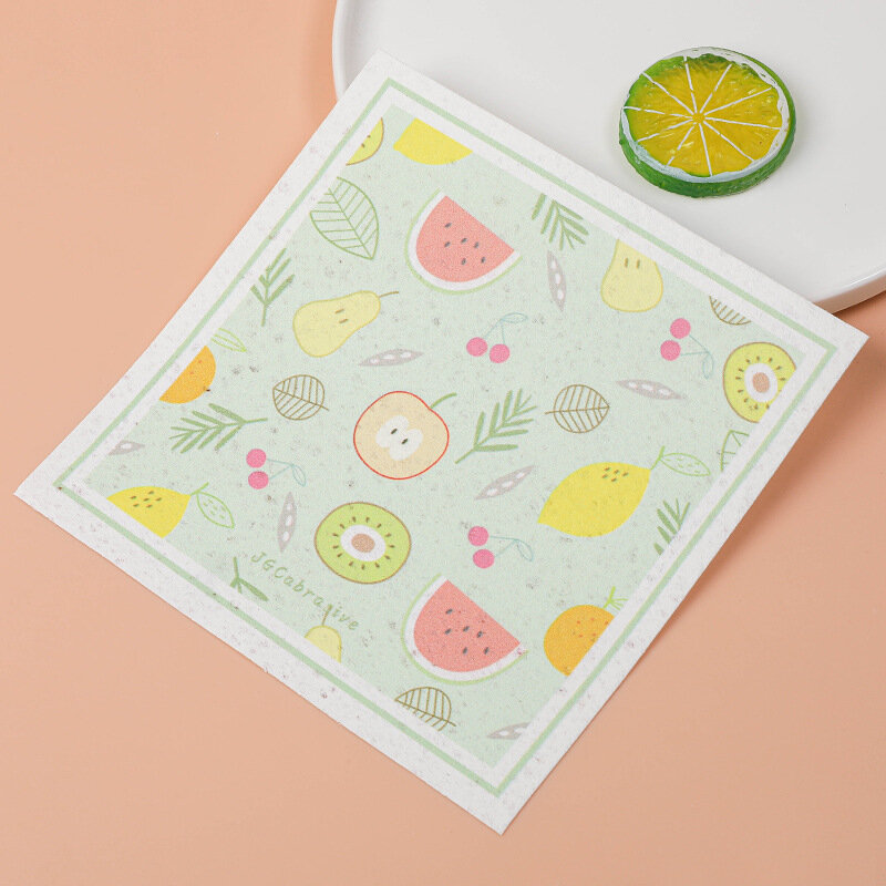 Древесная масса Хлопковая тряпка Мультяшная кухня Маслостойкий абсорбент Обеззараживающая салфетка для очистки Протрите