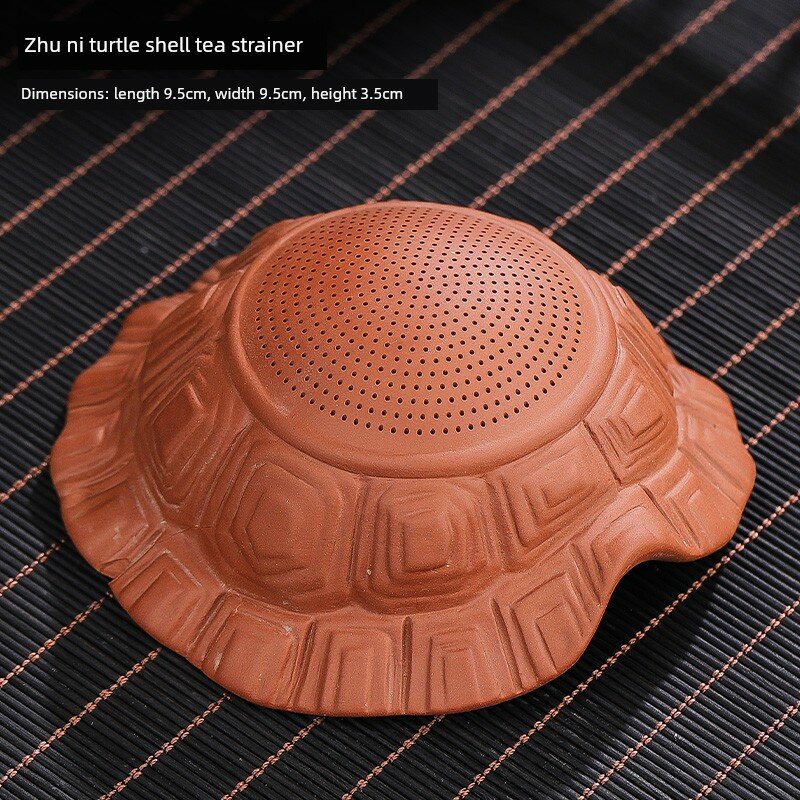 Чайный фильтр из фиолетовой глины в виде черепахи, керамический фильтр для чая, интегрированный в чайный набор для