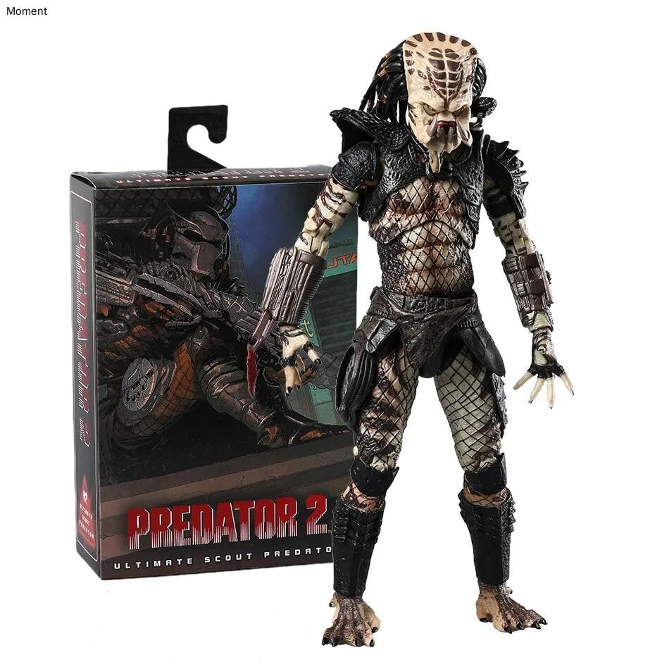 Подвижная Фигурка Хищник 2 Разведчик с оружием/ Predator 2 Ultimate scout Predator