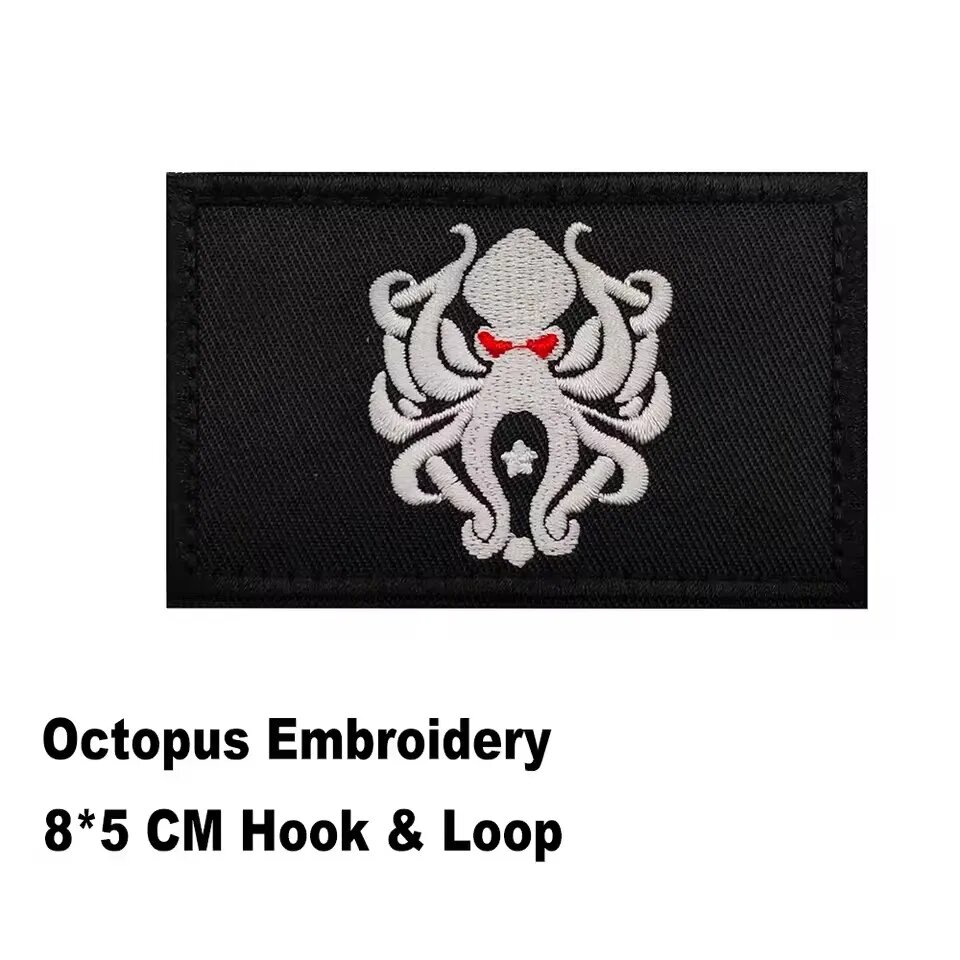 Тактическая нашивка Octopus, 8*5 см, Hook & Loop, V01570-2