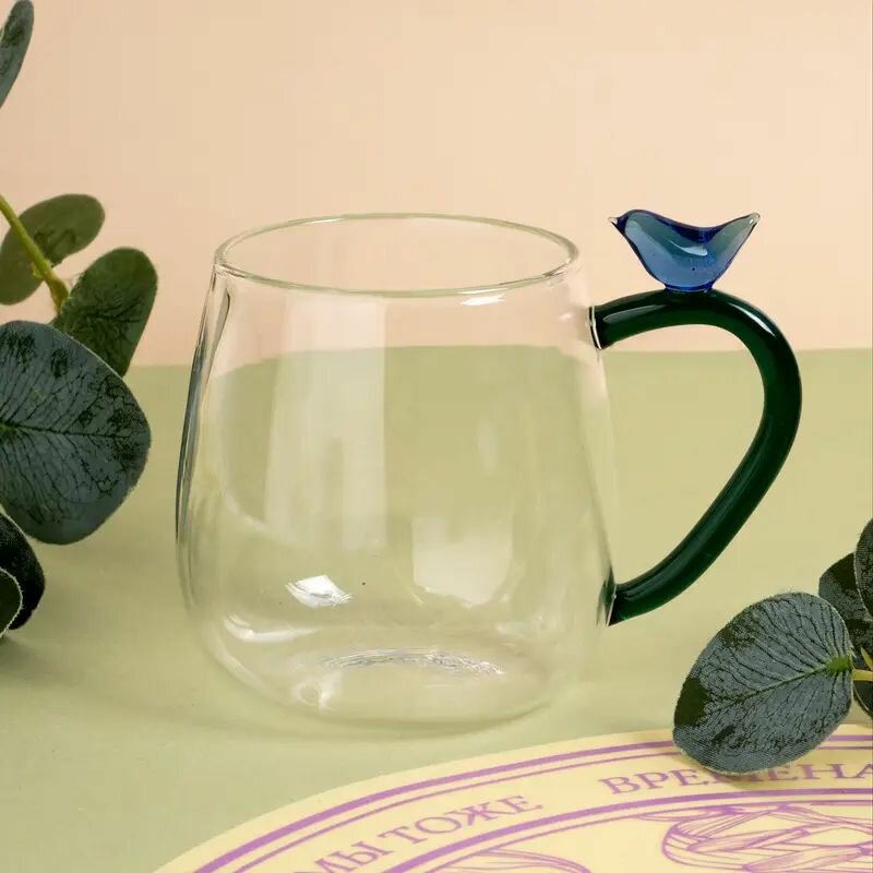 Кружка, 440 мл, стекло, для чая, кофе, какао и других горячих напитков, элегантный силуэт и продуманный дизайн делают её настоящим украшением вашего дома.