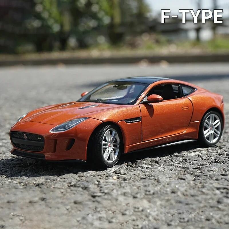 1:24 JAGUAR F-Type Coupe Alloy Car Model, Коллекционная модель машины для взрослых, Игрушечный автомобиль с звуковыми и световыми эффектами для детей