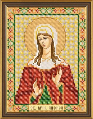 Нова Слобода №2 канва для бисера 13x17 см БИС 5117 Св. Мц. Анфиса для бисерной вышивки