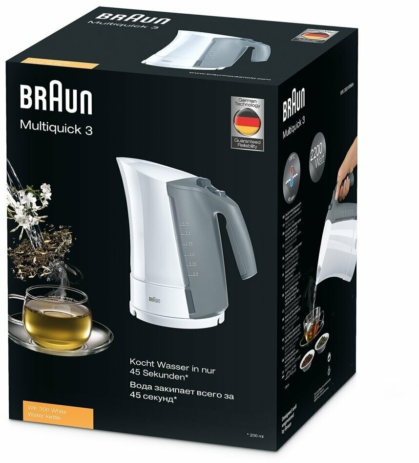 Чайник электрический BRAUN WK300WH белый