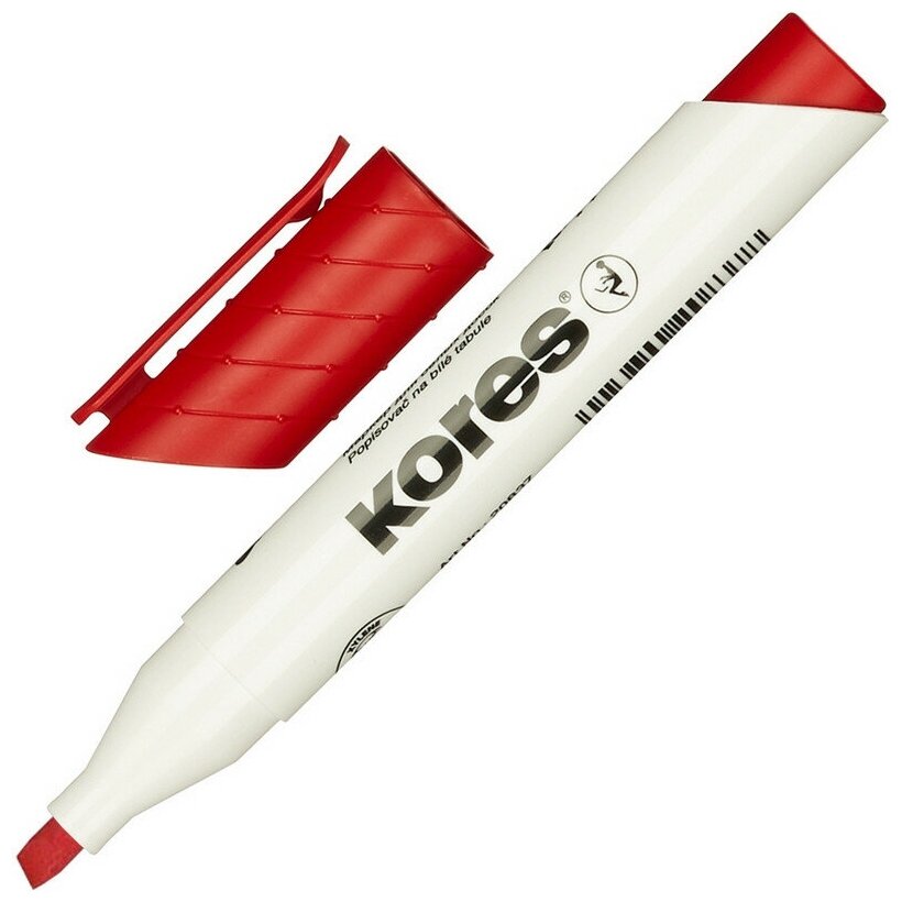 Маркер для досок Kores 20857 красный (толщина линии 3-5 мм) 867786