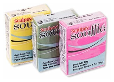 Sculpey Souffle полимерная глина 48 г - пластичная масса для детального моделирования цвет 6513 фиолетовый