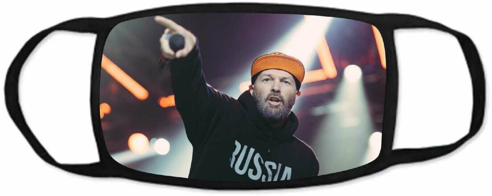 Стильная многоразовая маска MIGOM размер 18*10 Мальчику Принт "Limp Bizkit" - LB0001
