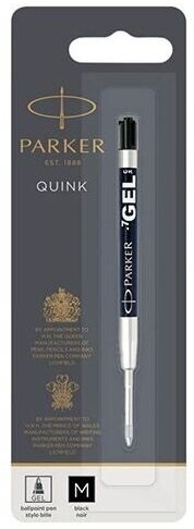 Стержень Parker гелевый для шариковой ручки, толщина линии М, 0,7 мм Черный