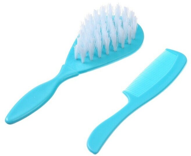 Набор детских расчесок, 2 шт, цвет микс голубой/бирюзовый
