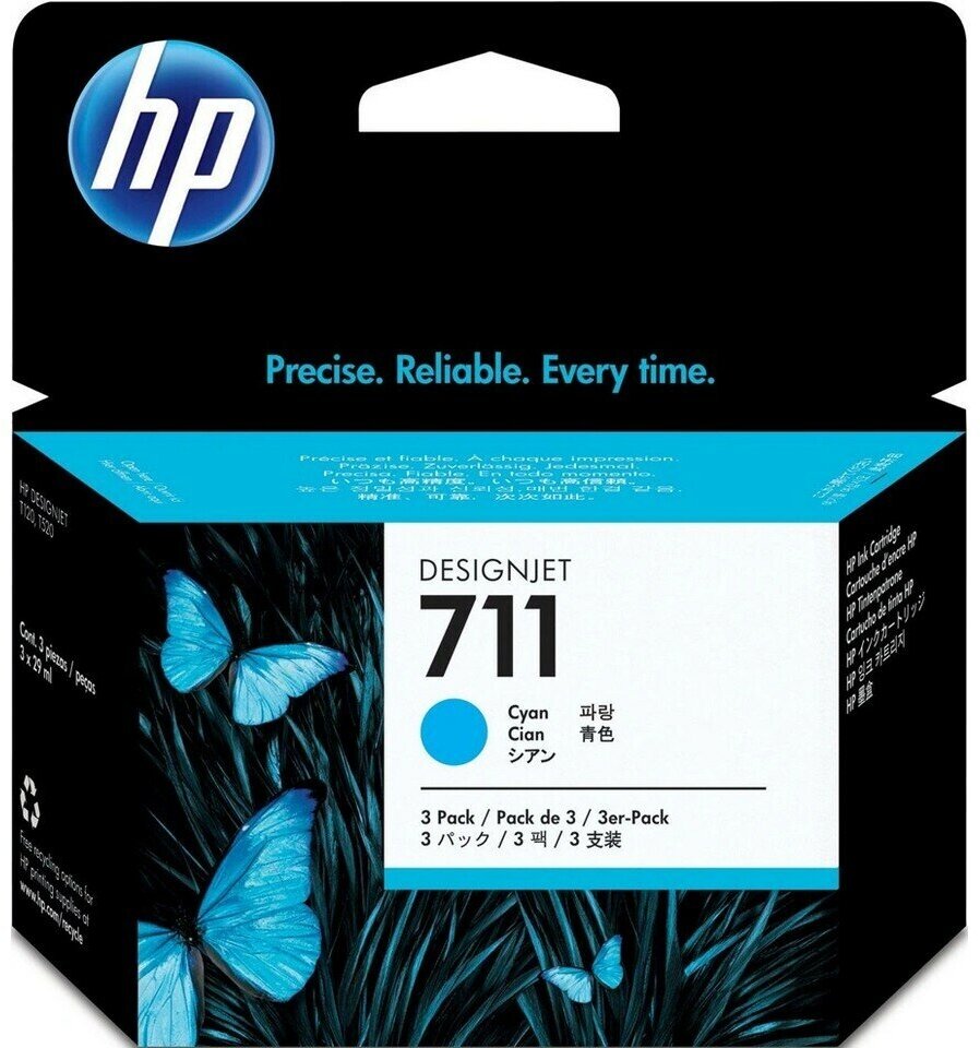 Картридж струйный HP 711 CZ134A cyan x2уп. ((29мл) для HP DJ T120/T520) (CZ134A)
