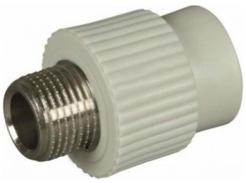 Муфта комбинированная полипропилен, d25х3/4", наружная резьба, белая, Valfex