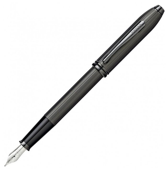 Cross AT0046-60MS Перьевая ручка cross townsend, matte black pvd (перо м)