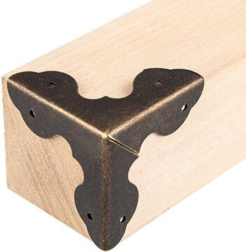 Mr. Carving MMG-004 фурнитура для шкатулок уголок 3.3×3.3 см бронза комплект 4 шт №02