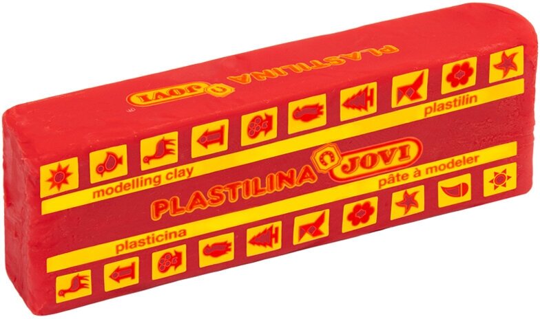 Комплект 15 шт, Пластилин растительный JOVI, красный, 150г