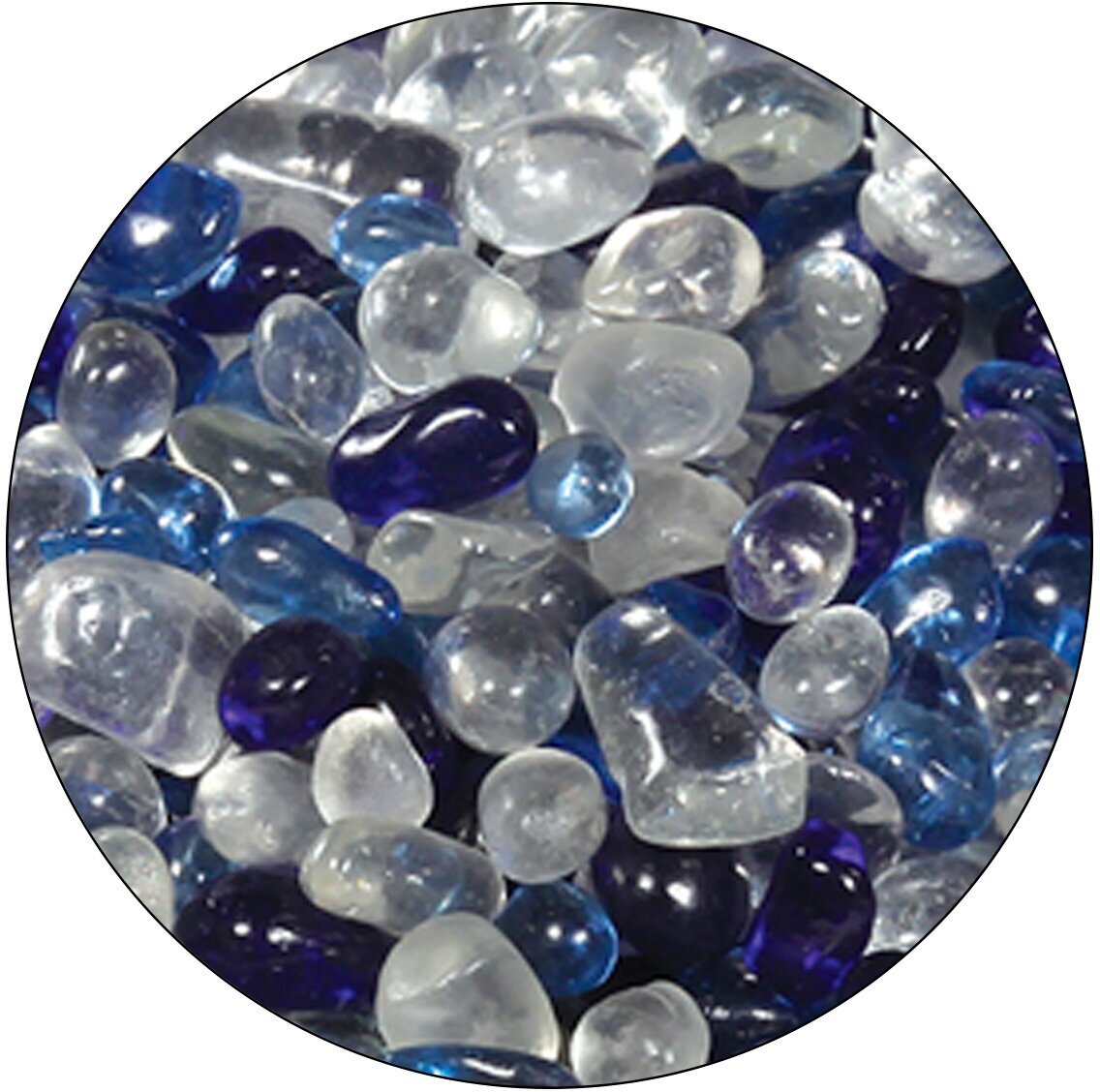 Грунт для аквариума Laguna 016AS акриловый белый/синий 400 гр (1 шт)