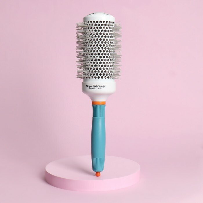 Брашинг керамический, продуваемый, прорезиненная ручка, d=53/70 мм, 27(±1) см