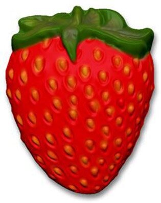 BUBBLE TIME Пластиковая форма для мыла №01 14.8 х 10 см клубника большая для мыла