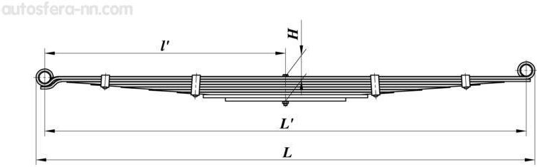 CHMZ 271562912012 Рессора задняя ВИС (9 л.) (ЧМЗ АО, г. Чусовой)