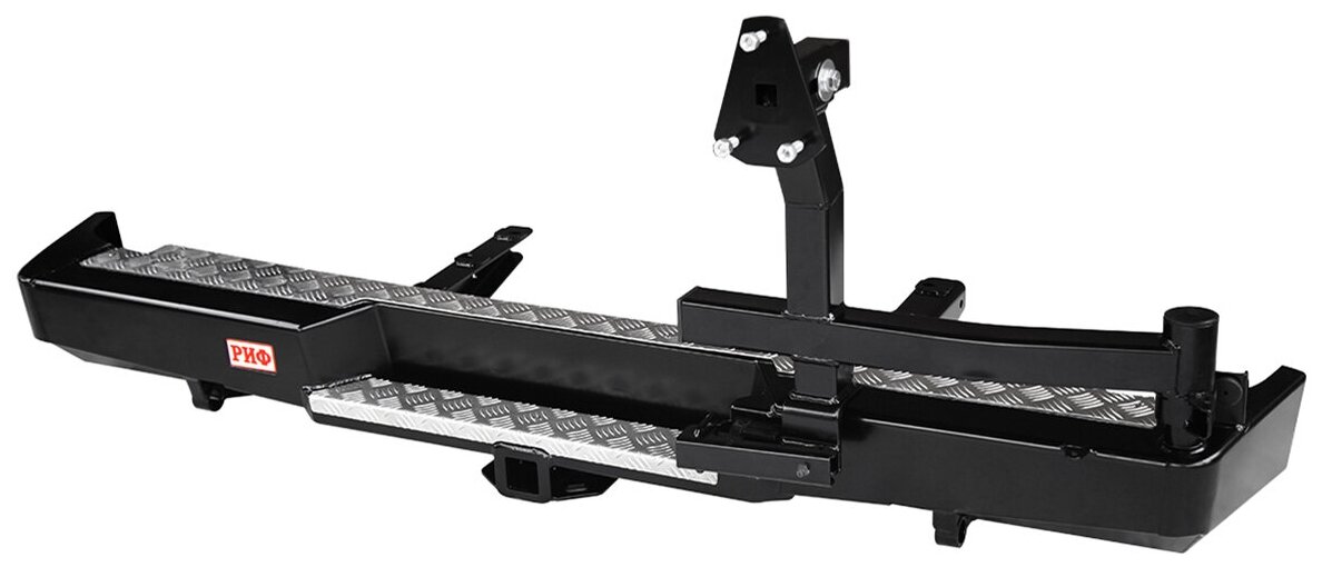 Бампер РИФ силовой задний ГАЗ Соболь с квадратом под фаркоп и калиткой стандарт