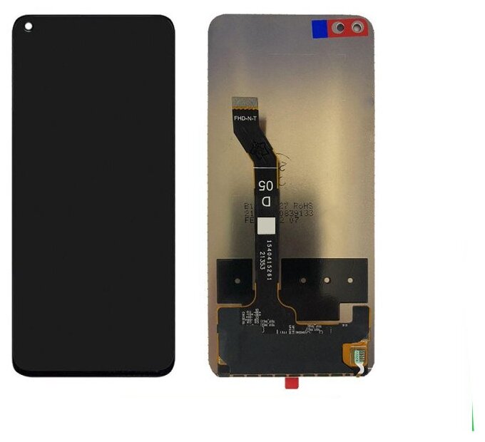 Дисплей (экран) в сборе с тачскрином для Huawei Honor 50 Lite, Nova 8i черный / 1080x2376