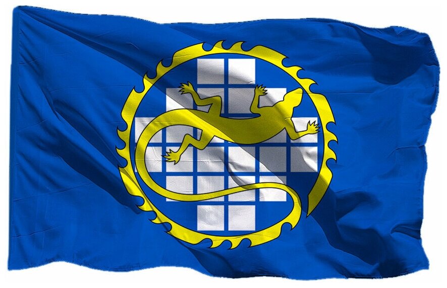 Флаг Озёрска на сетке, 70х105 см - для уличного флагштока