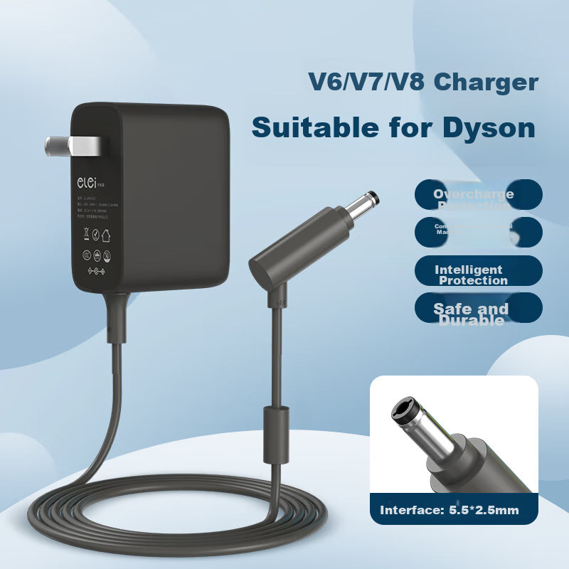 Elei универсальный зарядное устройство для пылесосов Dyson V6 V7 V8 серии 1.8м кабель 26.1В 0.8А 1.1А адаптер