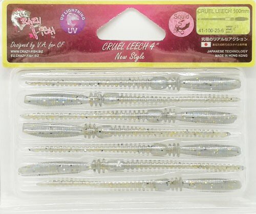 Силиконовая приманка Crazy Fish CRUEL LEECH 4" 41-100-25-6