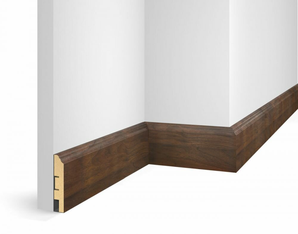 Плинтус Cosca WP07 Экошпон, Дуб Барон В80хШ16хД2400 мм / Коска.*