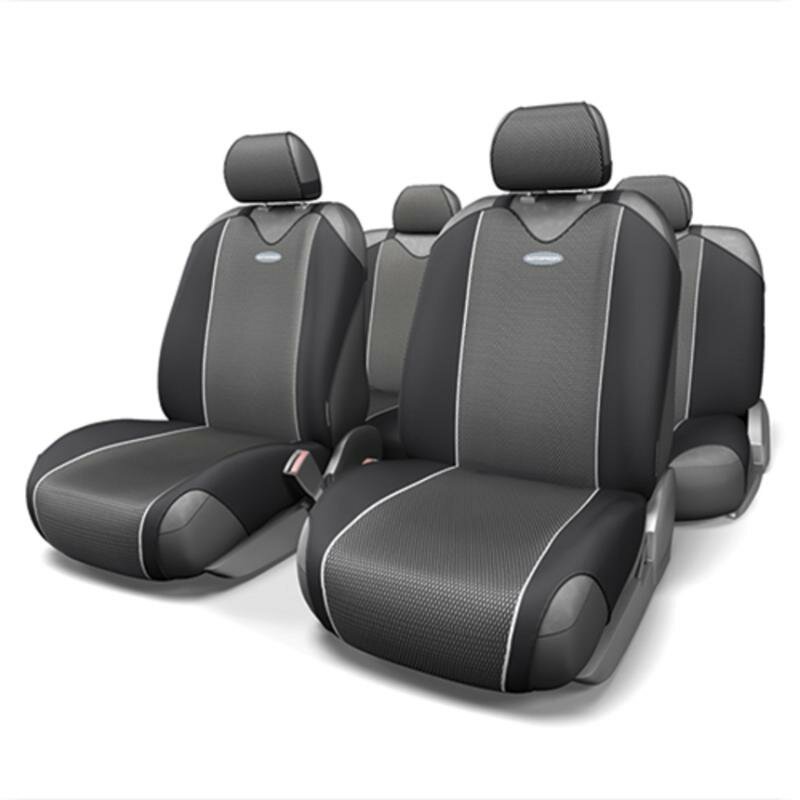 Autoprofi CARBON Чехлы-майки, серые (8 пр) 1/6, CRB-802 GY