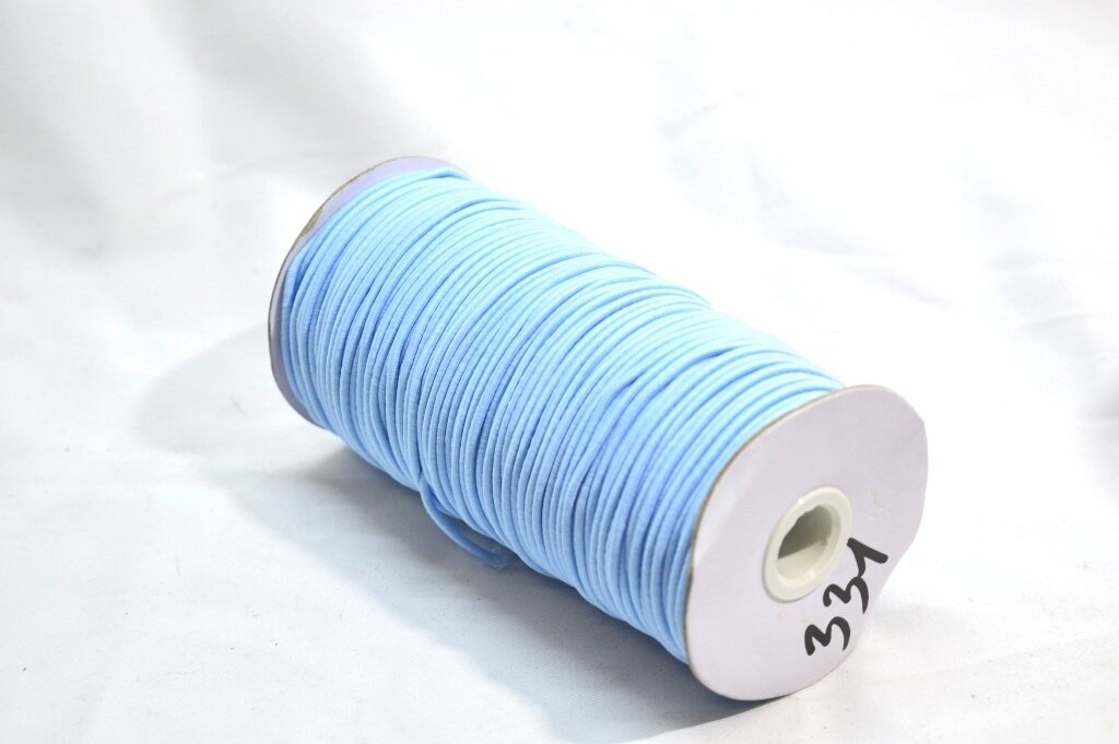 Резинка шляпная 2,5 мм №331 голубой (уп. 5 +-0,5 м) ProKnopka