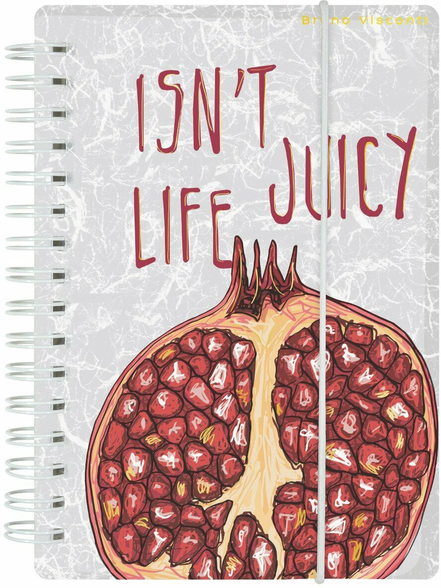 Блокнот Juicy Life. Гранат, А6, 80 листов, клетка
