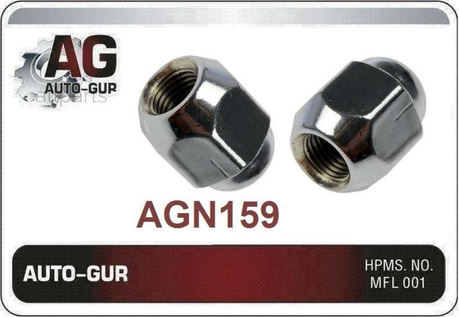 AUTO-GUR AGN159 Гайка колесная М12x1.25x26 хром конус, ключ 21закрытая Auto-GUR AGN159