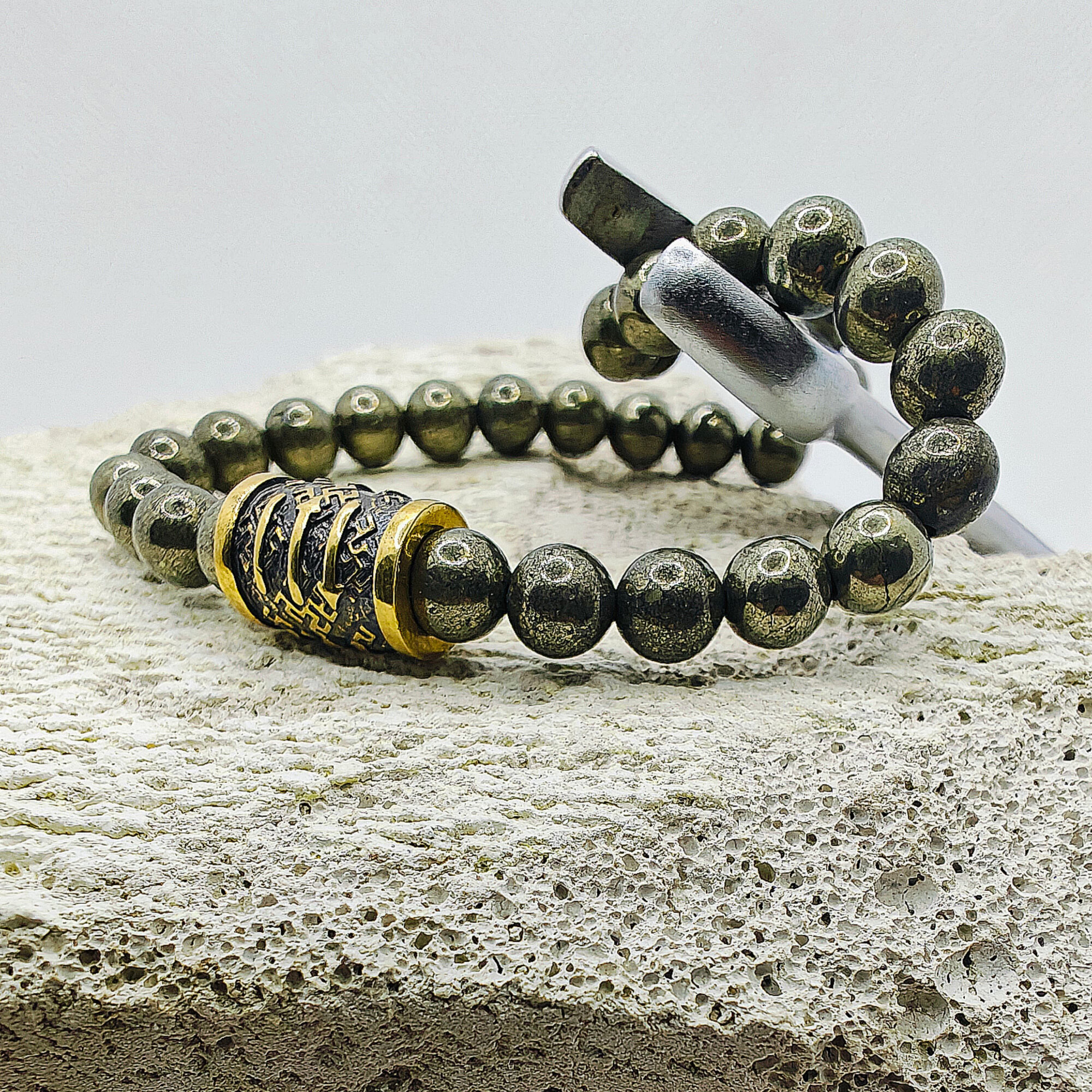 Браслет-цепочка, пирит