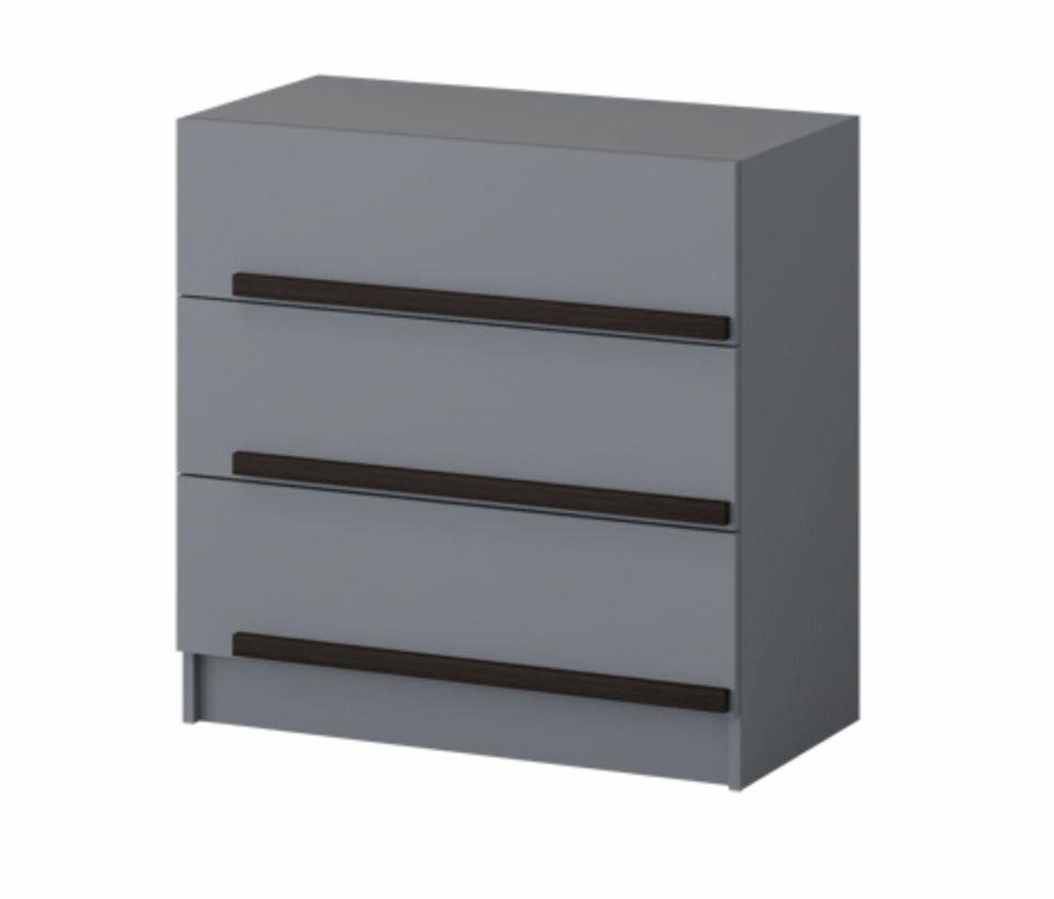 Комод Регион 058 Бастион, с ящиками, графитовый, 80х42х80 см