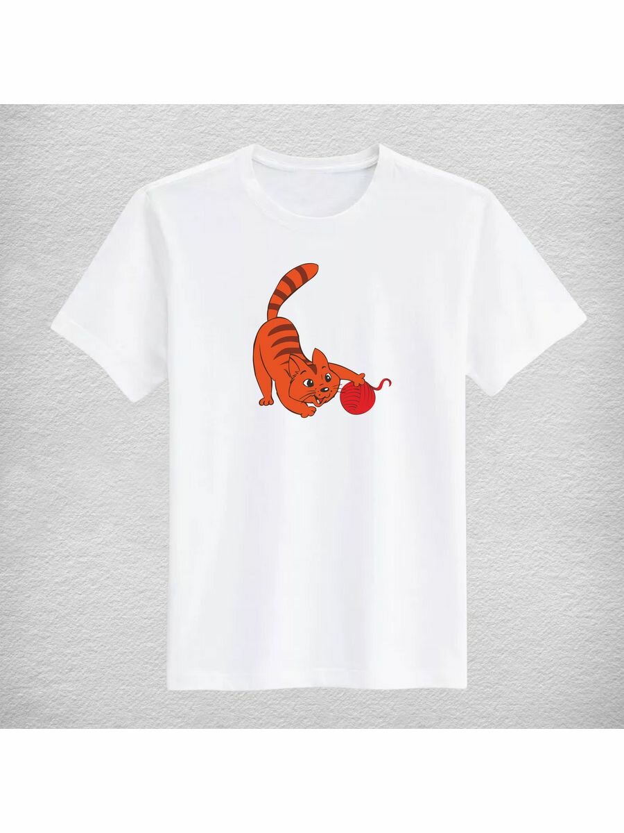 Футболка кот клубок