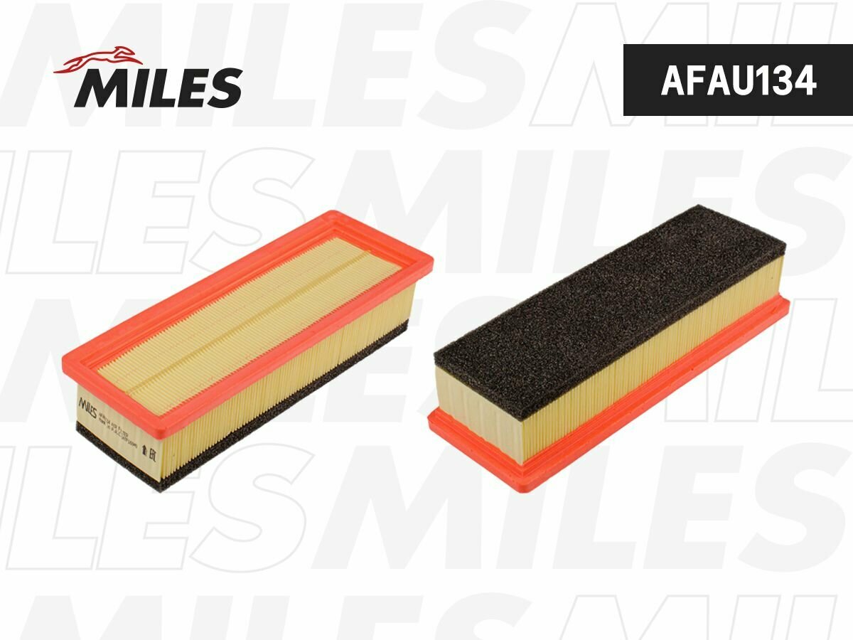 MILES Фильтр воздушный FIAT PUNTO 1.2/1.4/FORD KA 1.2 AFAU134 (FILTRON AP022/2, MANN C2859) AFAU134