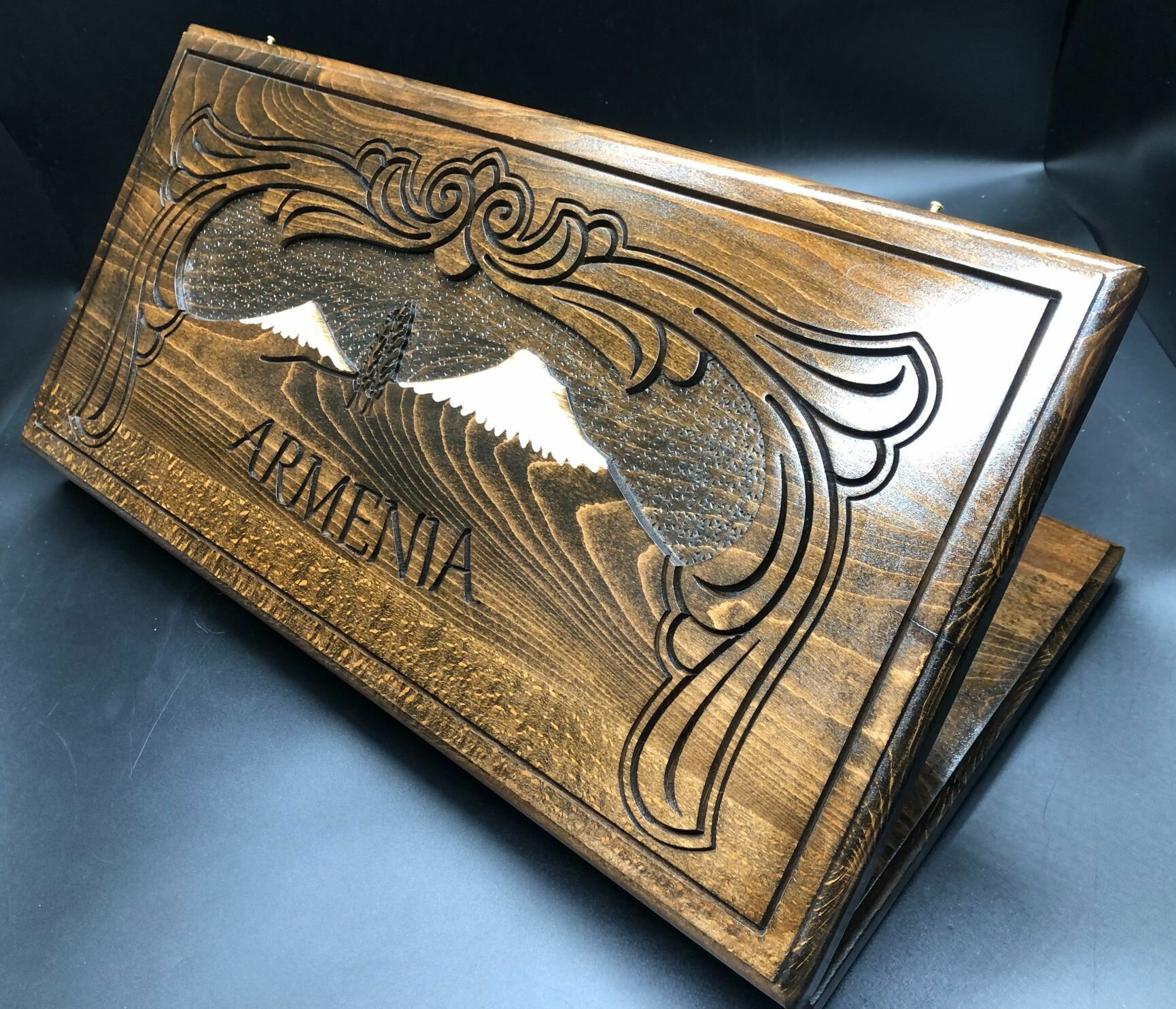 Нарды резные армянские "Родина Армения" большие 60 см