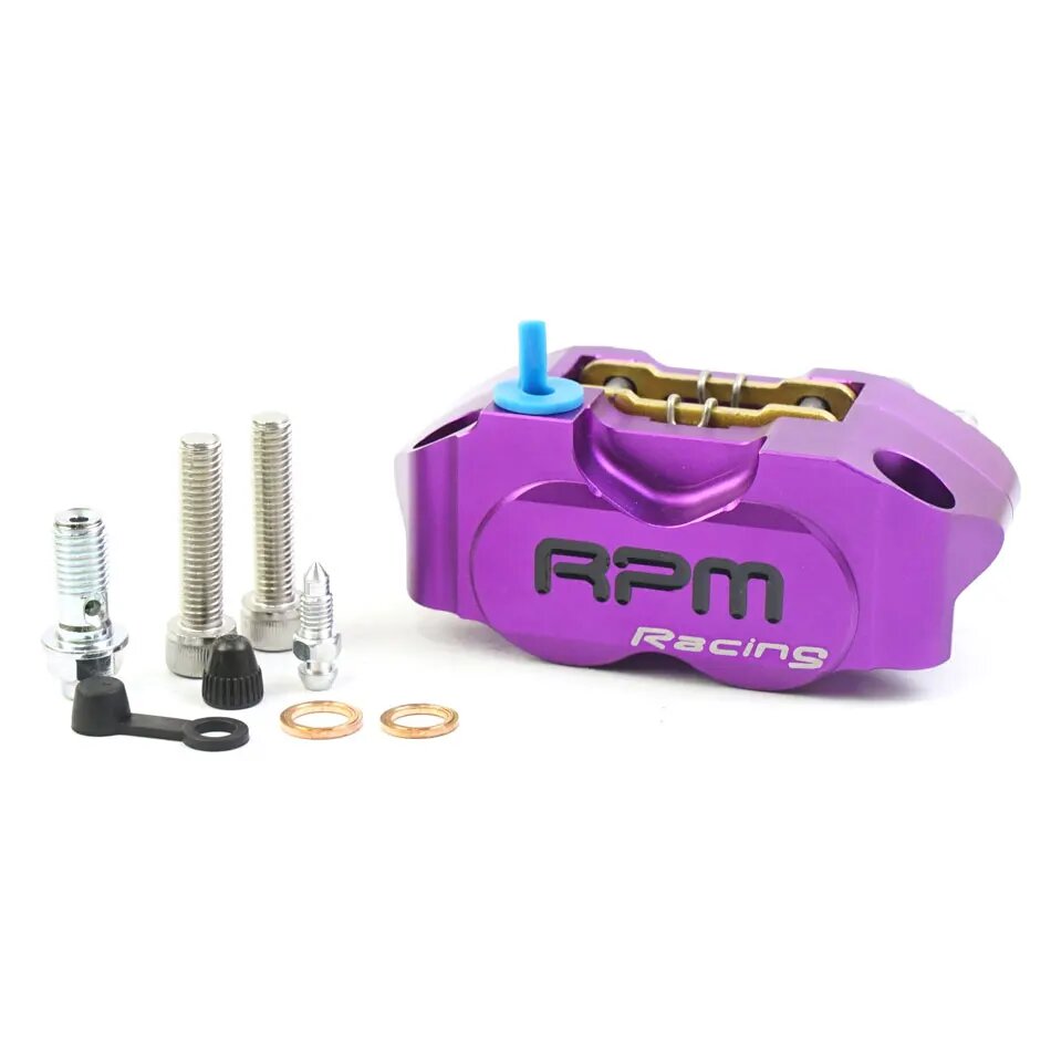 Мотоциклетный тормозной суппорт RPM, 4 поршня для Yamaha Aerox Nitro RSZ JOG BWS Zuma Dirt Bike GROM, суппорт дискового тормоза 200 мм/220 мм Фиолетовый, Purple