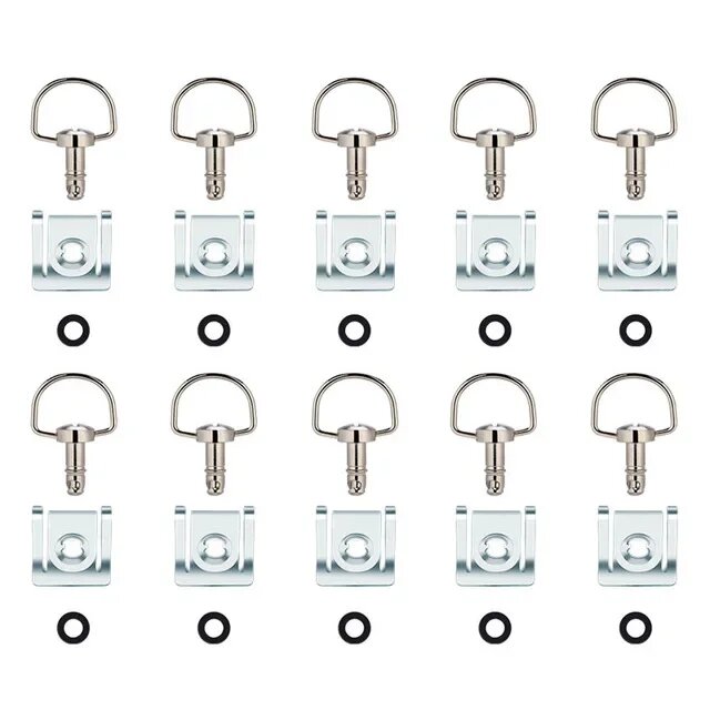 17 мм универсальные крепежные детали для гоночного обтекателя, быстроразъемное D-RING, 1/4 поворота, болты для гонок на мотоциклах, винты для Yamaha, Suzuki, BMW B 10Pcs Chrome