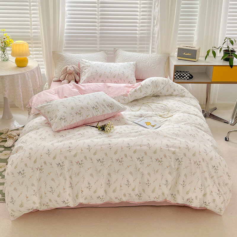 Постельное белье Miss Deer "Small Fresh Nordic", стеганое, хлопок, 4 предмета