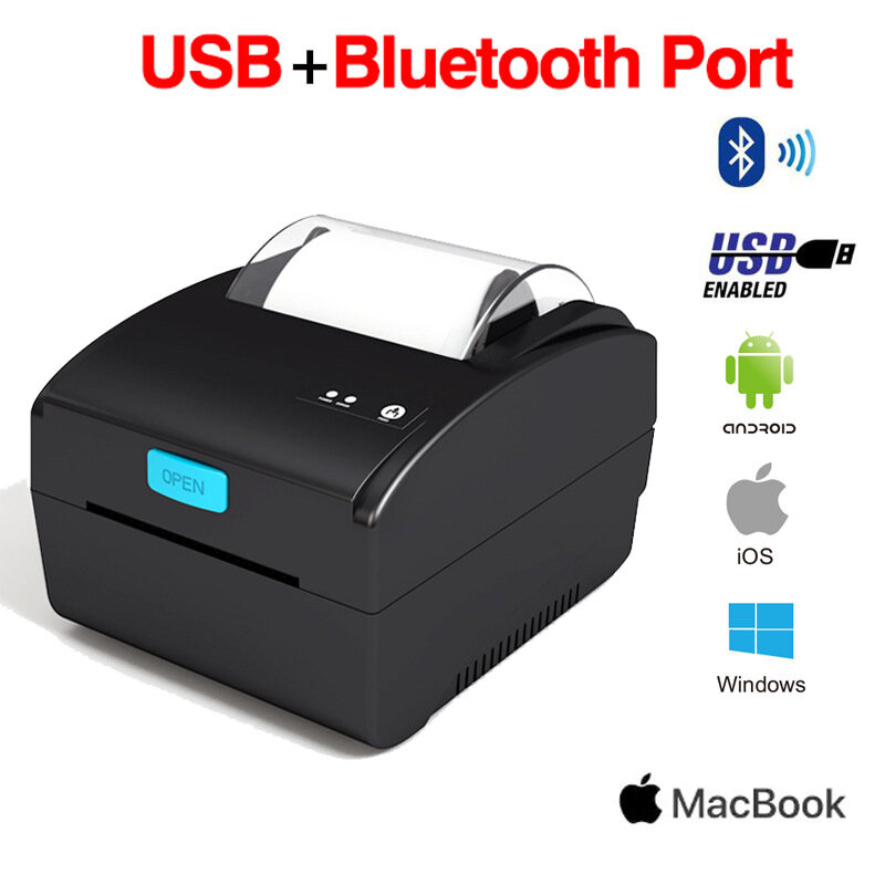 3-дюймовый 80 мм Bluetooth мобильный термопринтер для этикеток одежды, транспортных ярлыков и многого другого