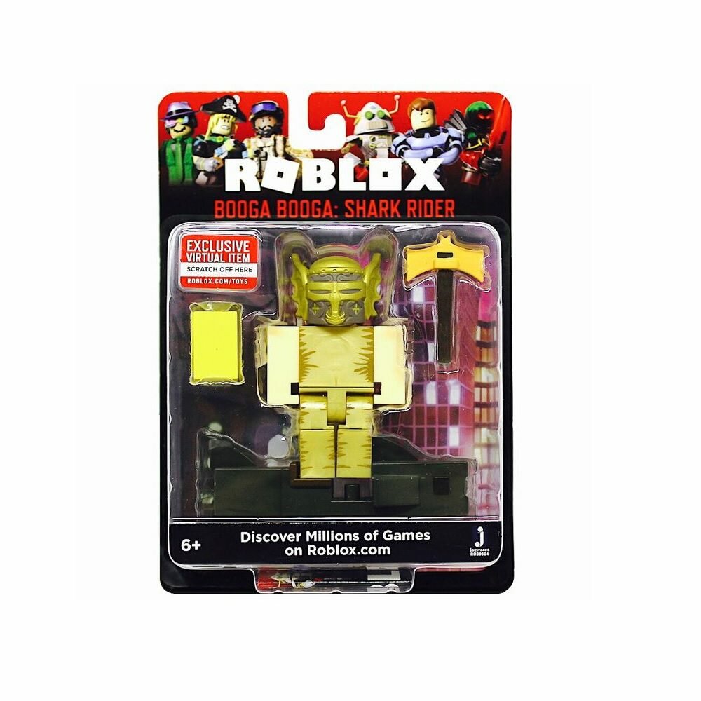 Roblox ROB0304_9 Фигурка героя Booga Booga: Shark Ride (Core) с аксессуарами