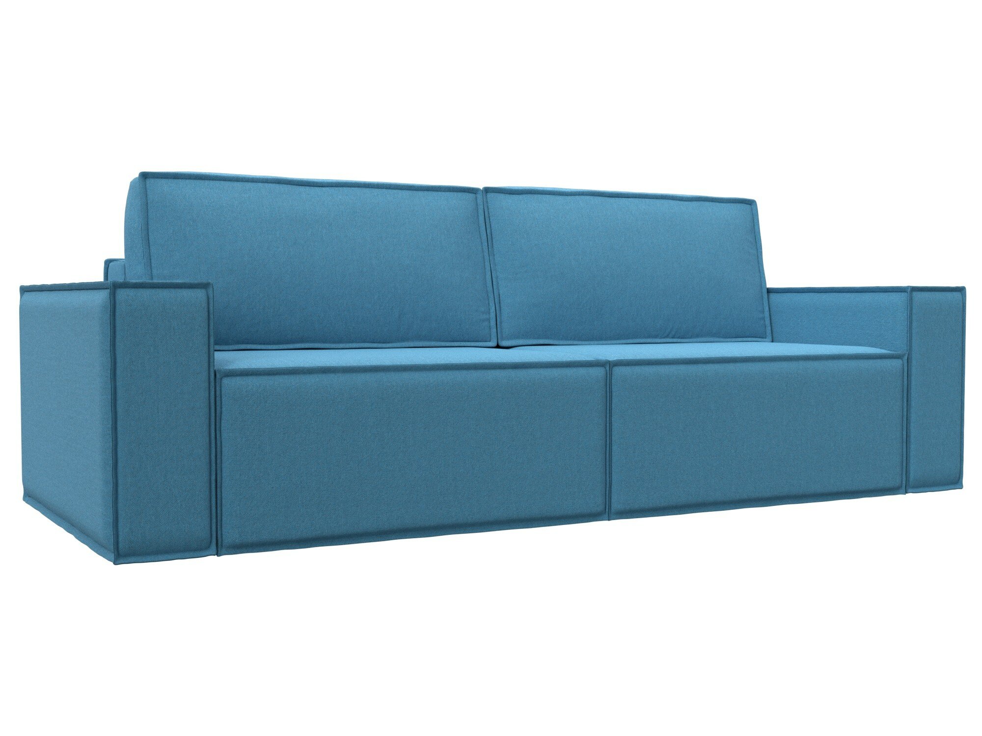 Диван прямой Куба, рогожка, механизм еврокнижка, Амур голубой, 245x116x92см. Хит Диванов