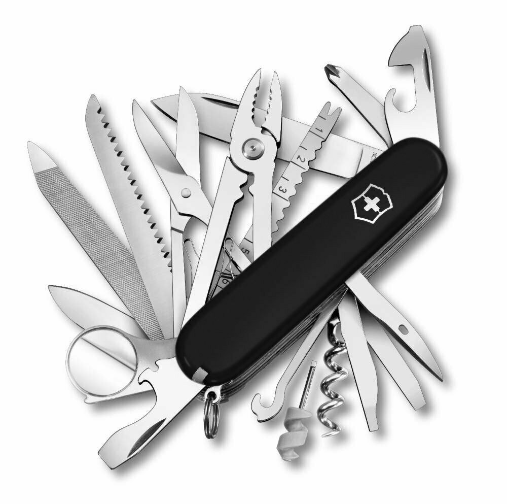 Мультитул Victorinox SwissChamp 1,6795.3, нержавеющая сталь, 33 функции, чёрный