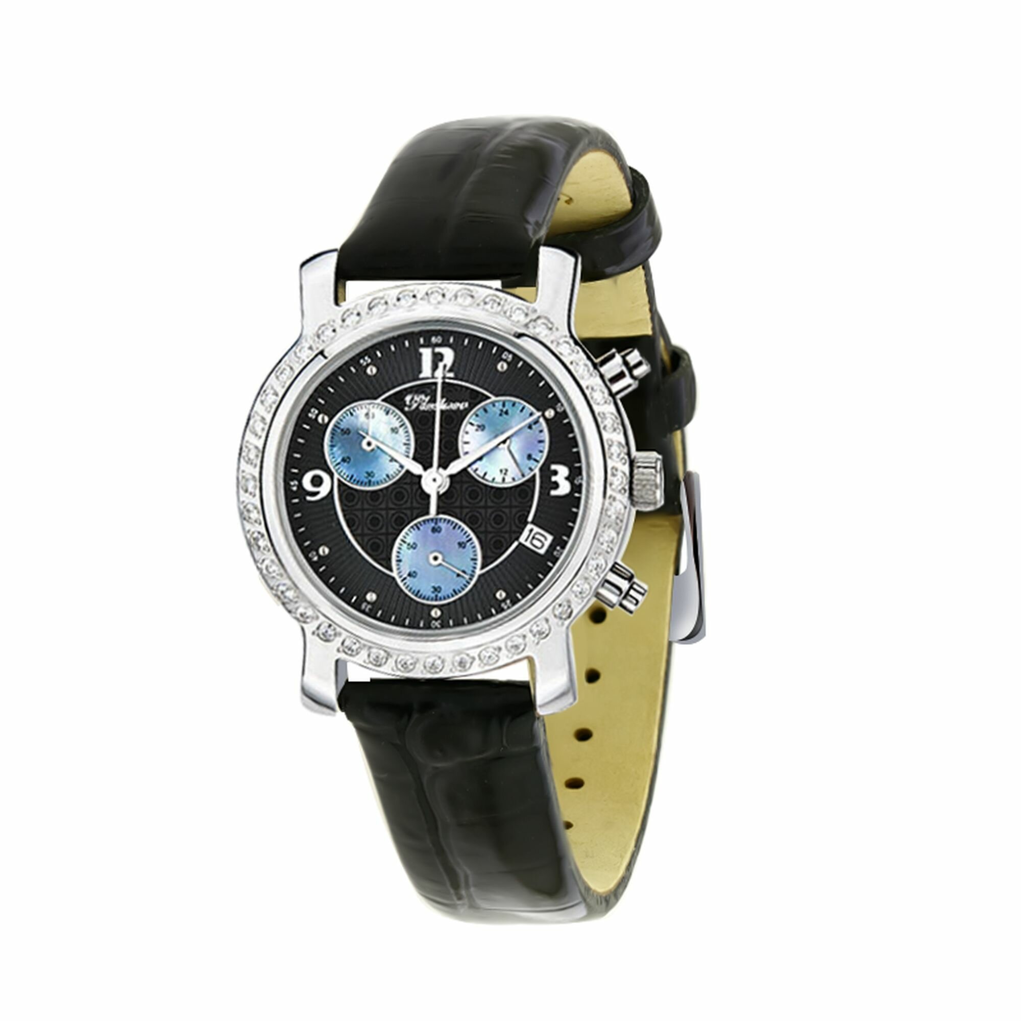 Наручные часы, серебро, фианит