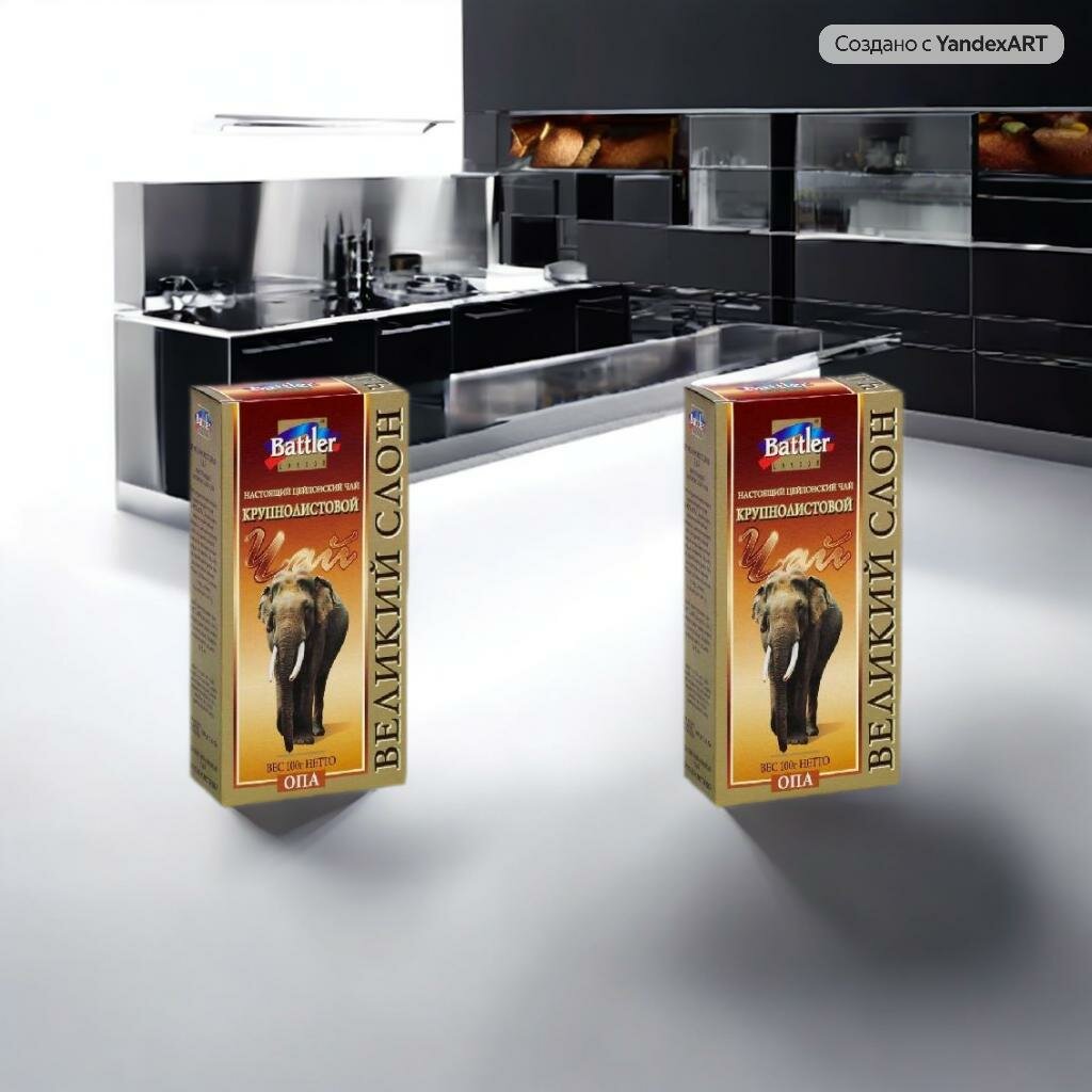 Battler Чай черный Великий Слон, листовой, 100 г, 2 уп