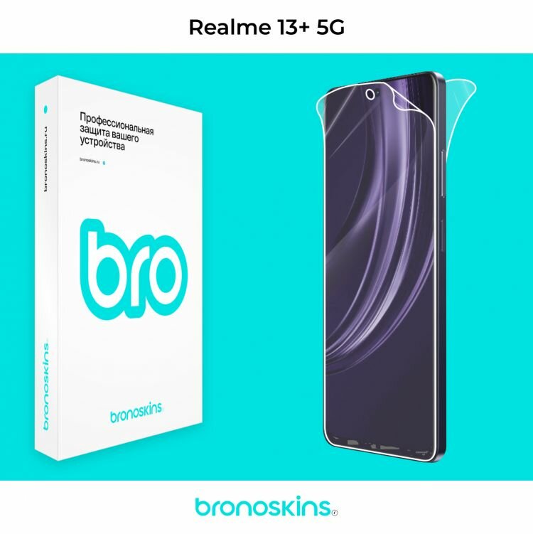 Защитная бронированная пленка на экран Realme 13+ 5G (Матовая)