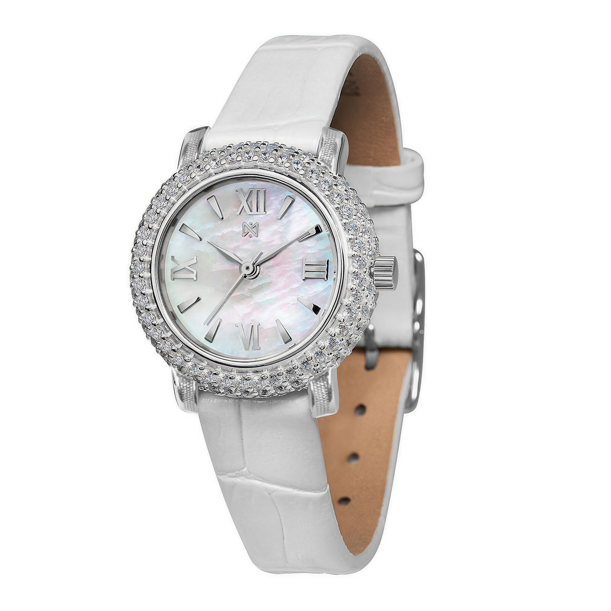 Наручные часы, серебро, фианит