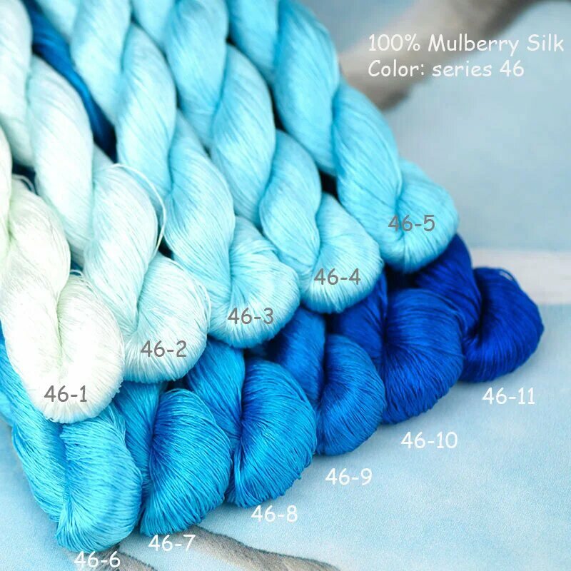 Шелковая нить для вышивки, 200 meter, mixde colors
